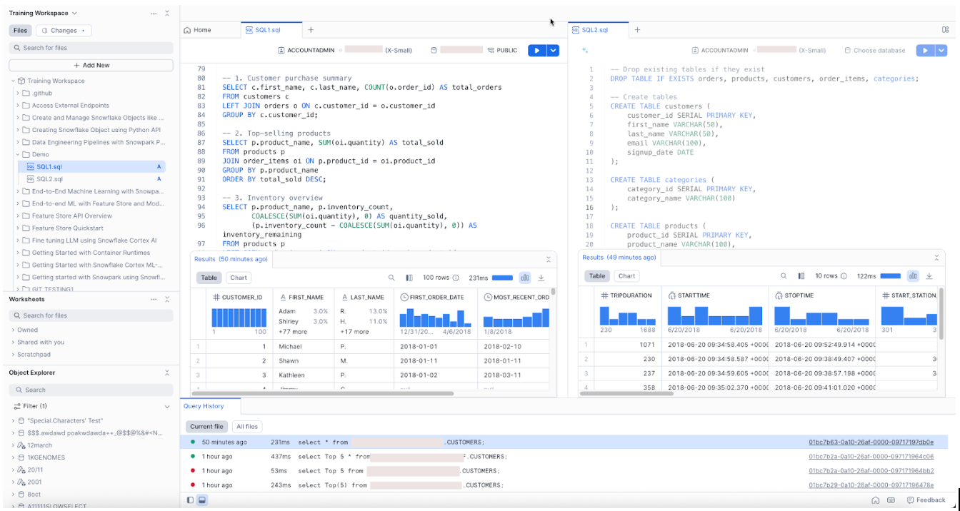 SQL開発を大幅に加速：Snowflake Workspacesの一般提供開始
