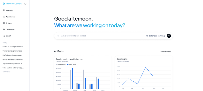 Snowflake CoWork | Enterprise Intelligence Agent