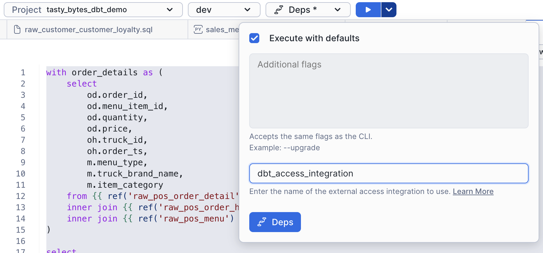 Exploring dbt Projects on Snowflake