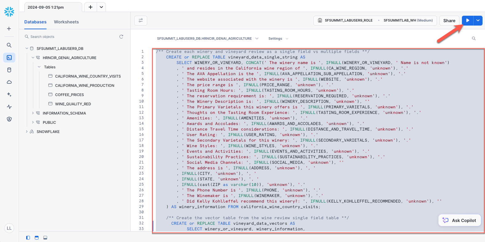 Build a RAG-based, GenAI chatbot using Structured Data with Snowflake ...
