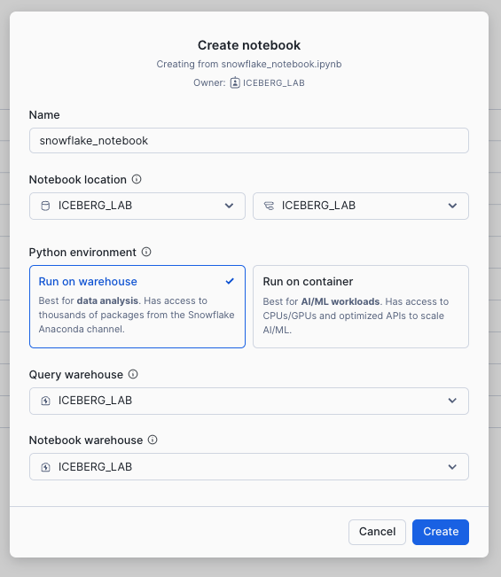Getting Started with Iceberg Tables