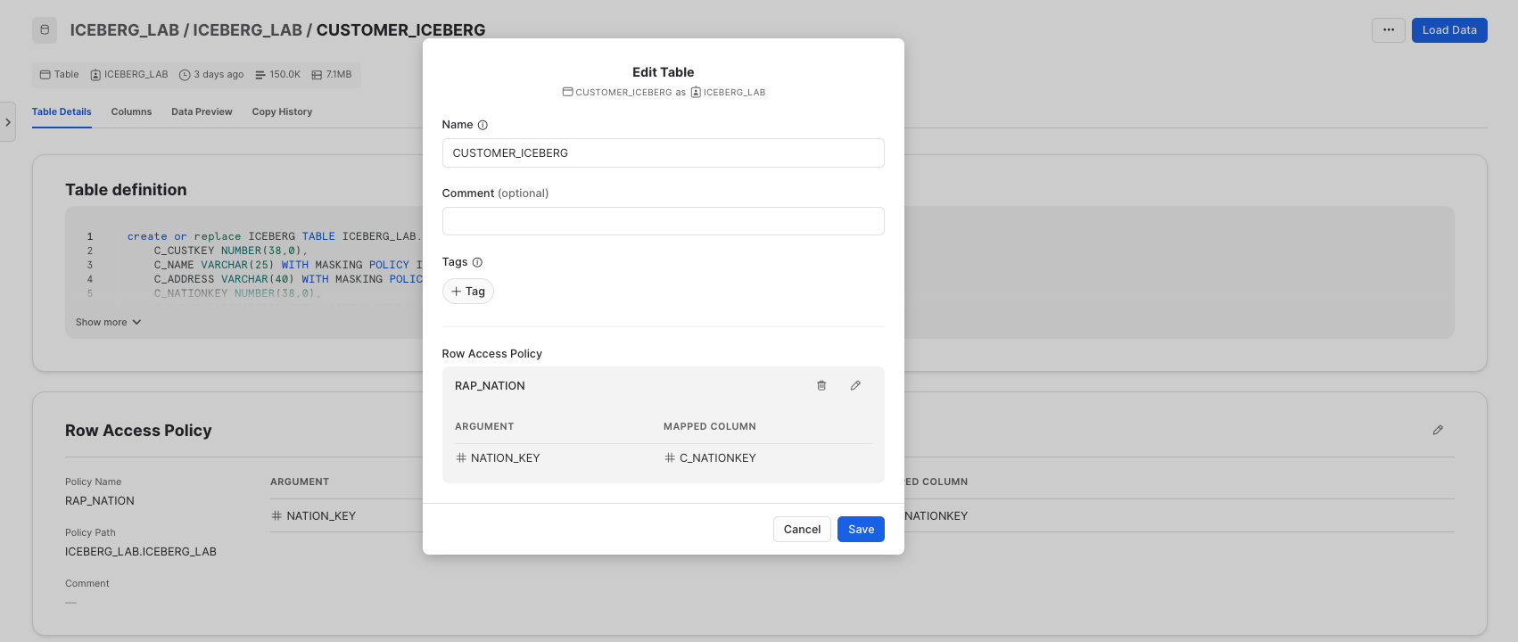 Getting Started with Iceberg Tables