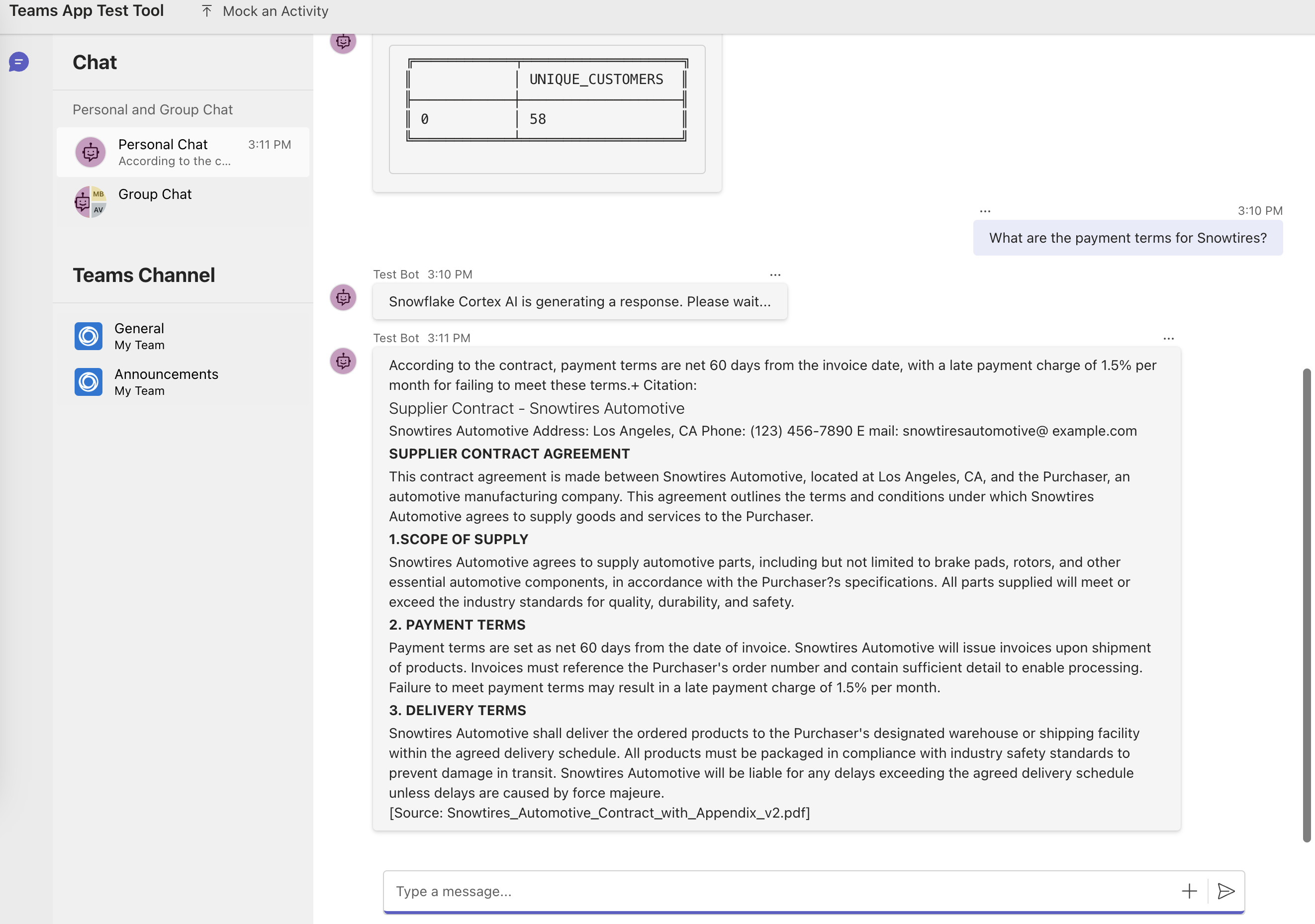 Getting Started with Cortex Agents and Microsoft Teams