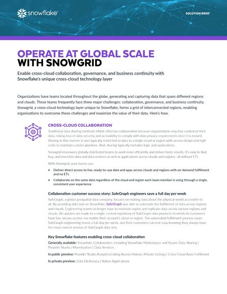 Operate at Global Scale With Snowgrid