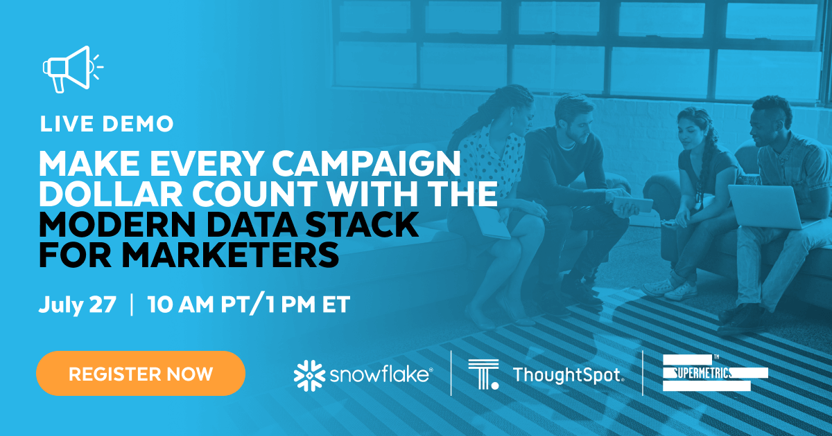Snowflake, ThoughtSpot and Supermetrics Marketing Demo | Snowflake