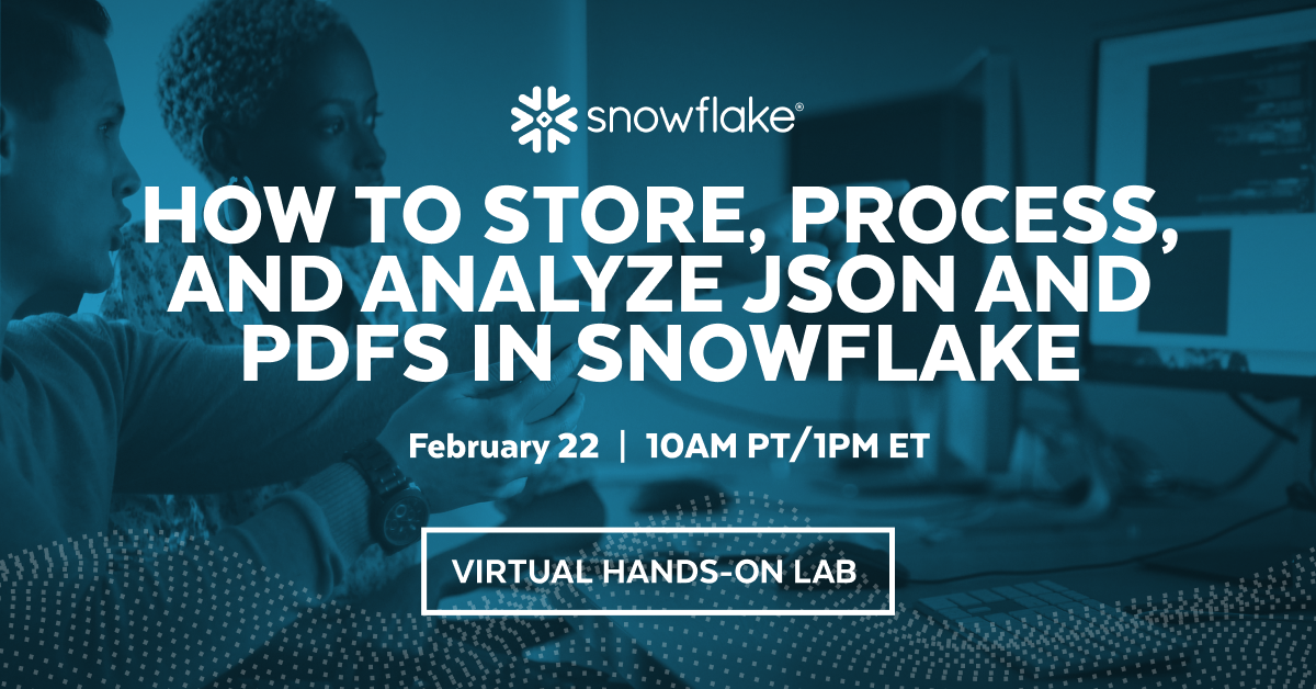 Snowflake for Data Lake - Snowflake Snowflake for Data Lake - Snowflake