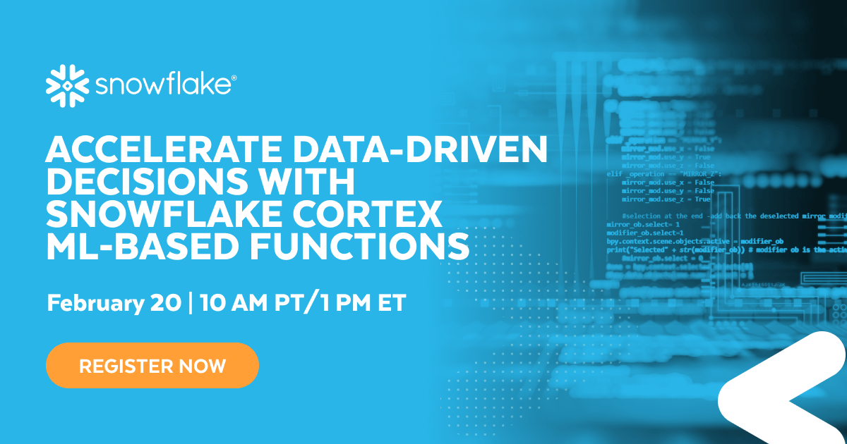 Accelerate Data Driven Decisions With Snowflake Cortex Ml Based Functions Snowflake