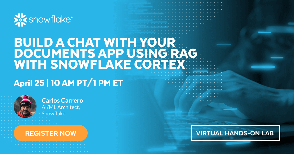 Build A Chat With Your Documents App Using RAG With Snowflake Cortex ...