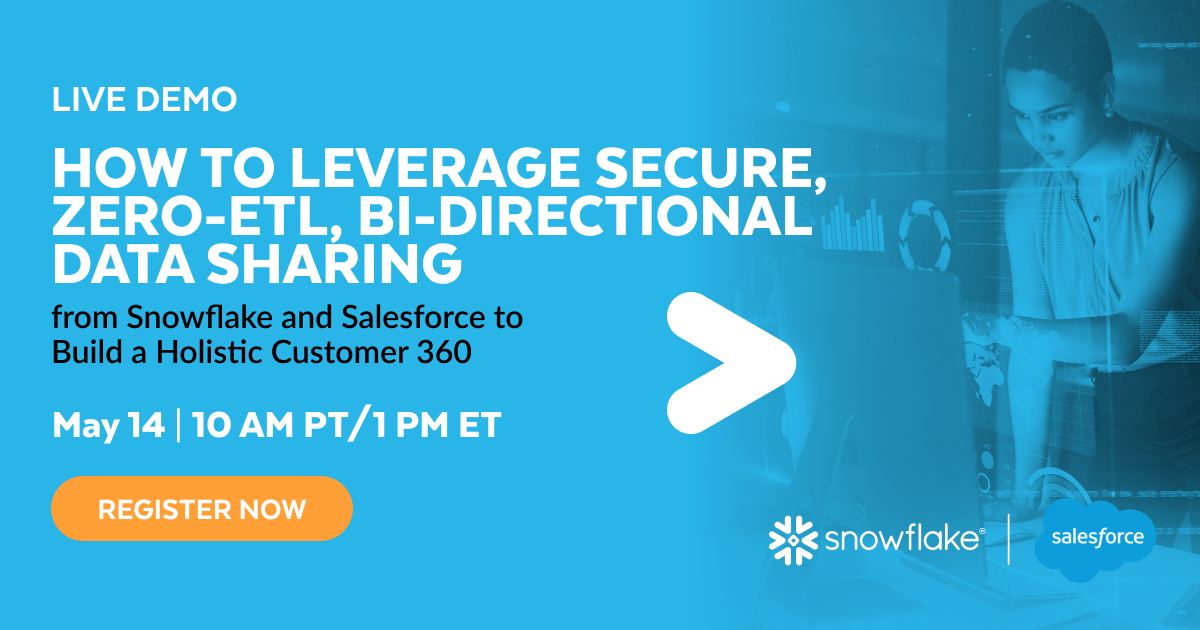 How to Leverage Secure, Zero-ETL, Bi-Directional Data Sharing from Snowflake and Salesforce to ...