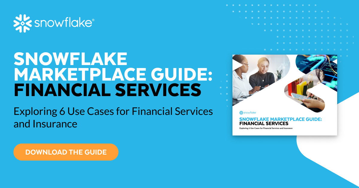 Snowflake Marketplace Guide 2025: Financial Services - Snowflake