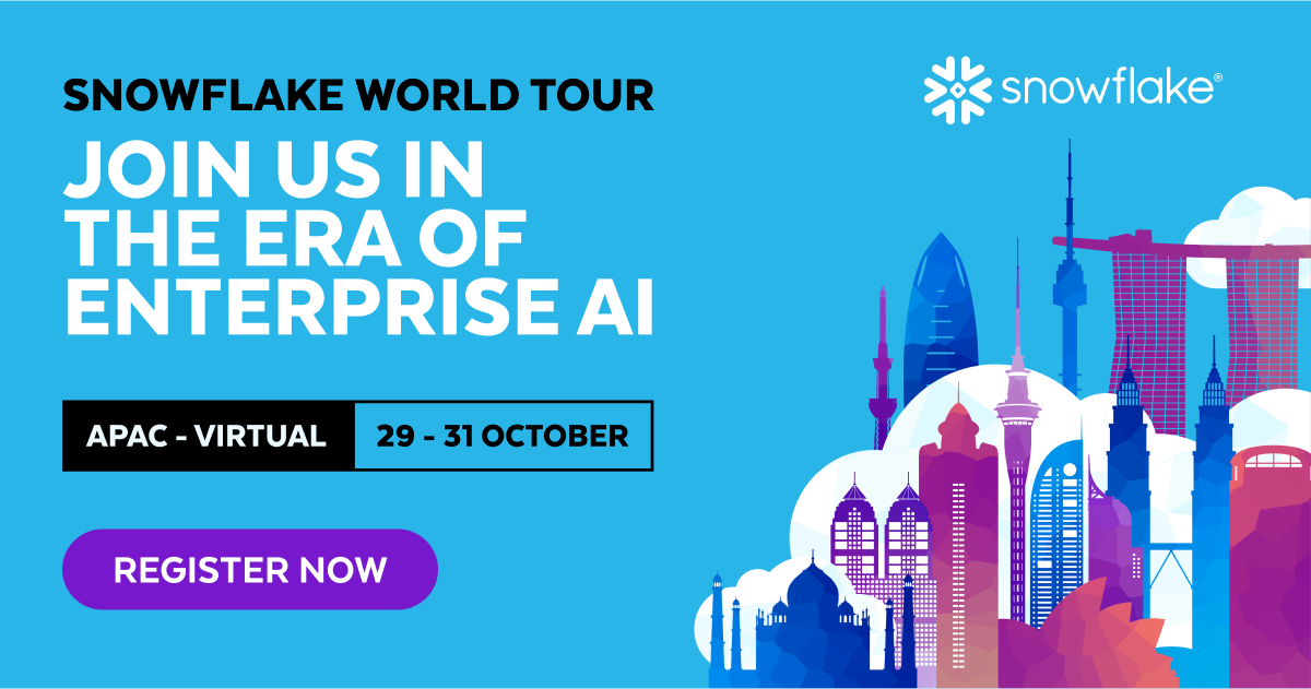 Snowflake World Tour Virtual APAC