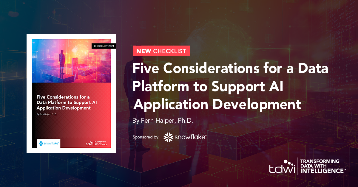Five Considerations for a Data Platform to Support AI Application Development - Snowflake