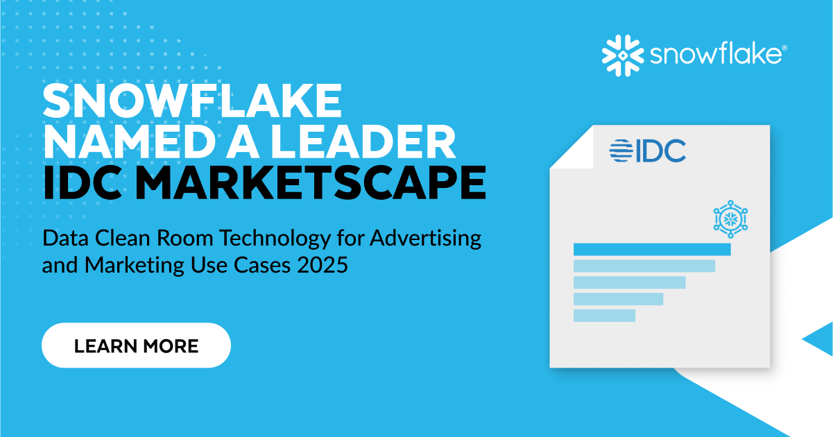 Snowflake Named a Leader in IDC MarketScape 2025