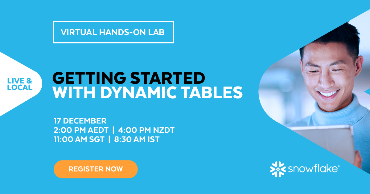 Virtual Hands-on Lab: Getting Started with Dynamic Tables